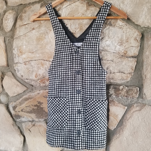 Zara | Dresses | Zara Tweed Checkered Jumper Romper Dress Sz 9 | Poshmark